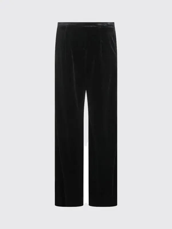 Alberta Ferretti Straight-leg Velvet Mid-rise Trousers