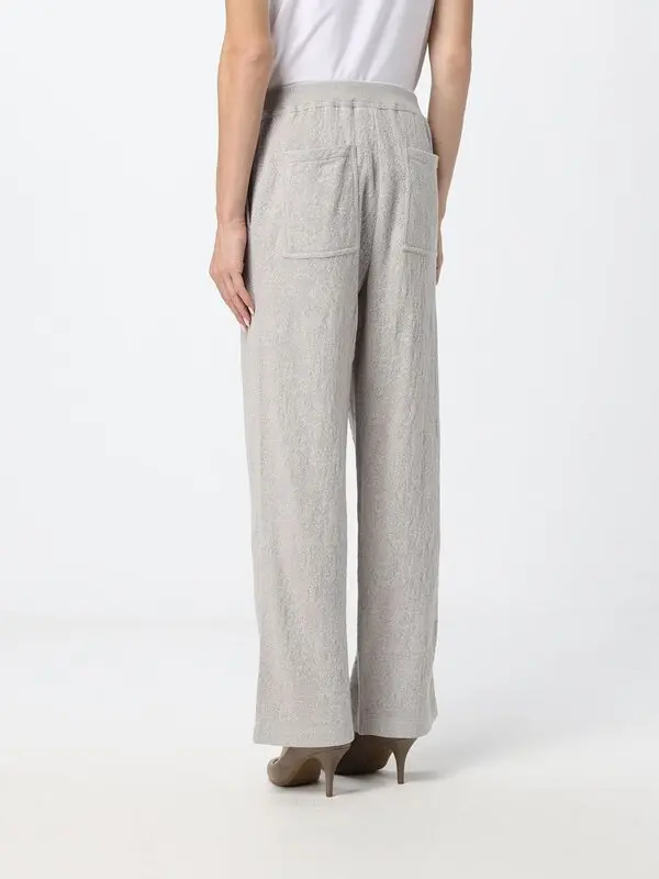Brunello Cucinelli Straight-leg Wool And Cashmere Knit Trousers With Elastic Waist - Grey