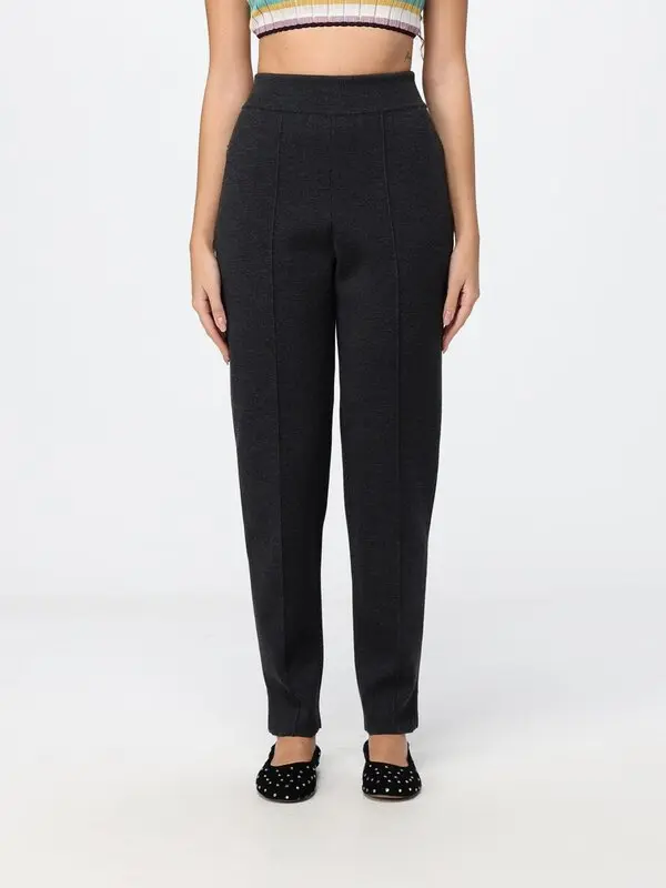 Alaïa Straight-leg High-waisted Wool Knit Trousers With Slash Pockets