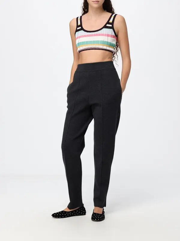 Alaïa Straight-leg High-waisted Wool Knit Trousers With Slash Pockets