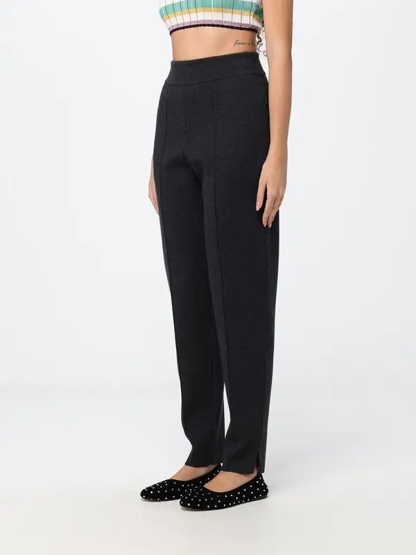 Alaïa Straight-leg High-waisted Wool Knit Trousers With Slash Pockets