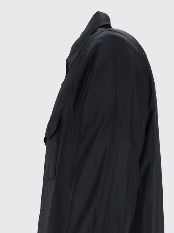 Aspesi Padded Tech Fabric Shirt Jacket With Flap Patch Pockets - Blue