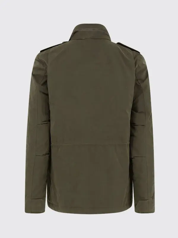 Aspesi Military Style Cotton Blend Parka With Drawstring Waist