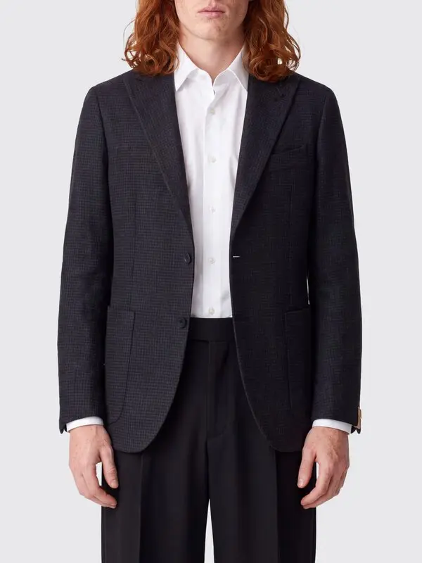 Tagliatore Single-breasted Wool Blazer With Patch Pockets