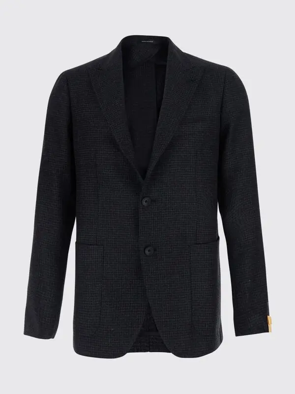 Tagliatore Single-breasted Wool Blazer With Patch Pockets
