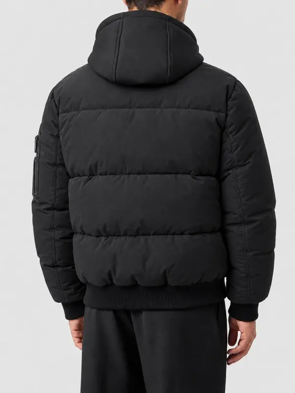 Philipp Plein Quilted Puffer Jacket With Hood And Hexagon Logo Patch