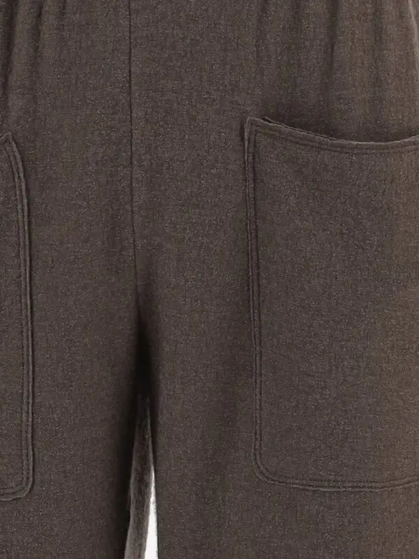 Giorgio Armani Wide Leg Cashmere And Silk Knit Trousers