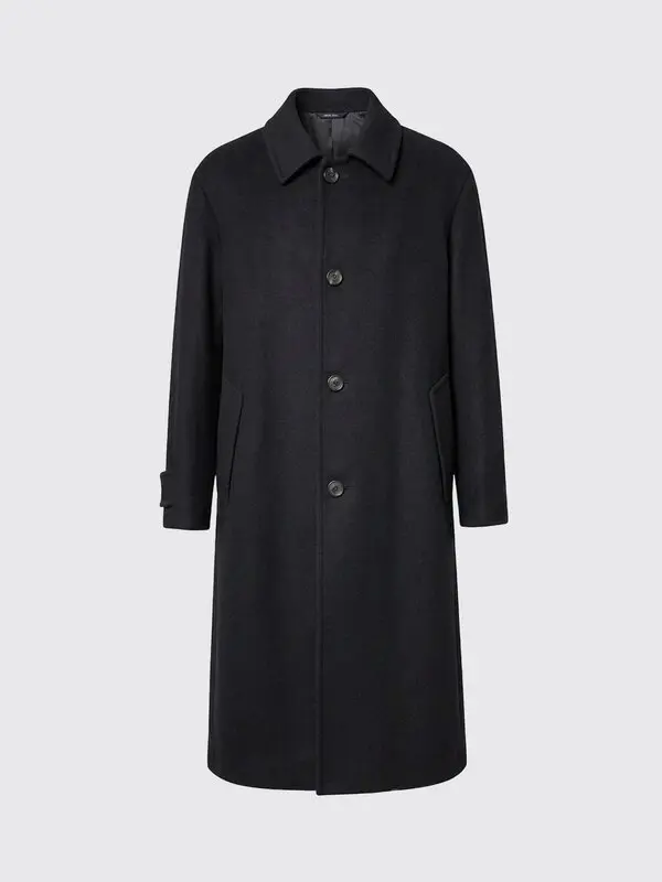 Giorgio Armani Long Single-breasted Virgin Wool And Cashmere Coat
