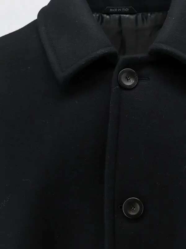 Giorgio Armani Long Single-breasted Virgin Wool And Cashmere Coat