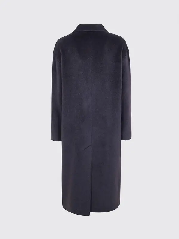 Tagliatore Long Double-breasted Alpaca Wool Coat With Lapels