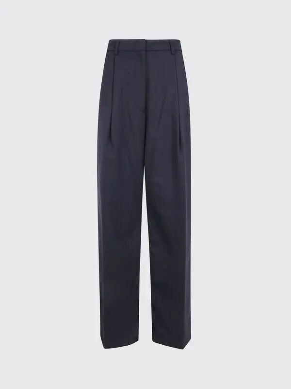 THELATEST Pleated Tailored Wide-leg Trousers In Virgin Wool Blend - Black
