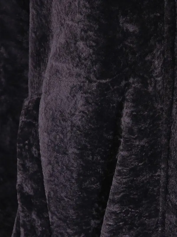 ARMA High-neck Cropped Jacket In Shearling With Concealed Fastening