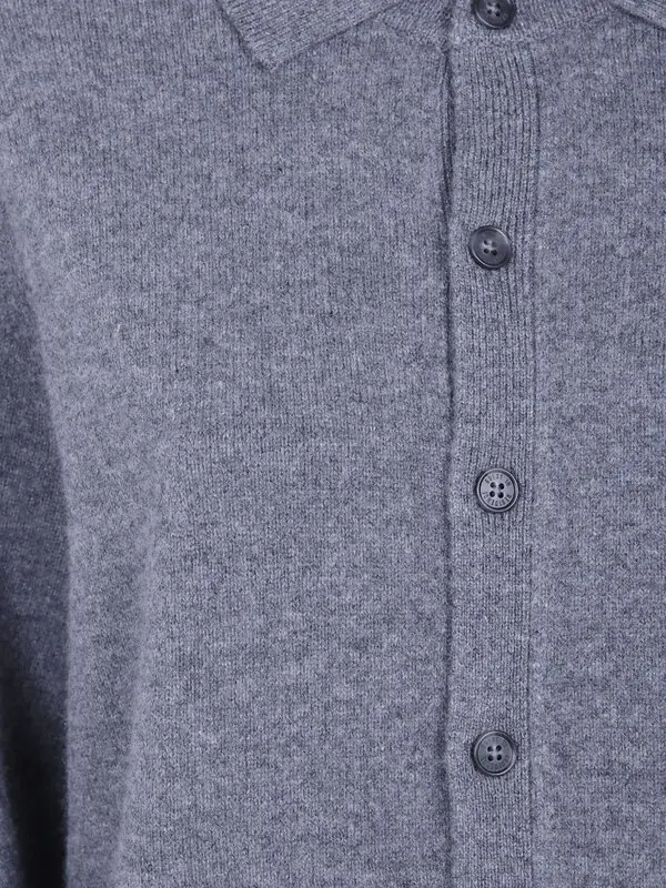 Guest In Residence Cashmere And Merino Wool Blend Cardigan With Buttons - Grey