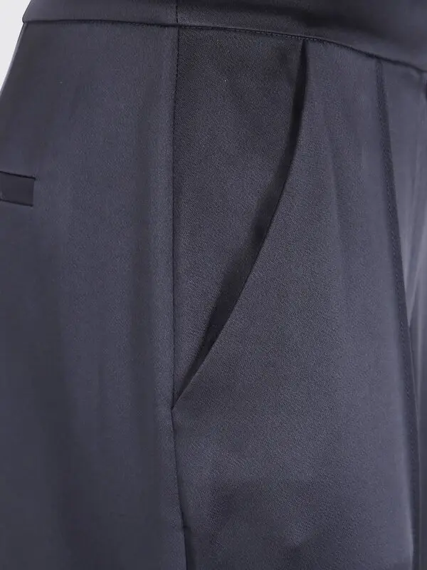 Simkhai Satin Wide-leg Tailored Trousers With High Waist