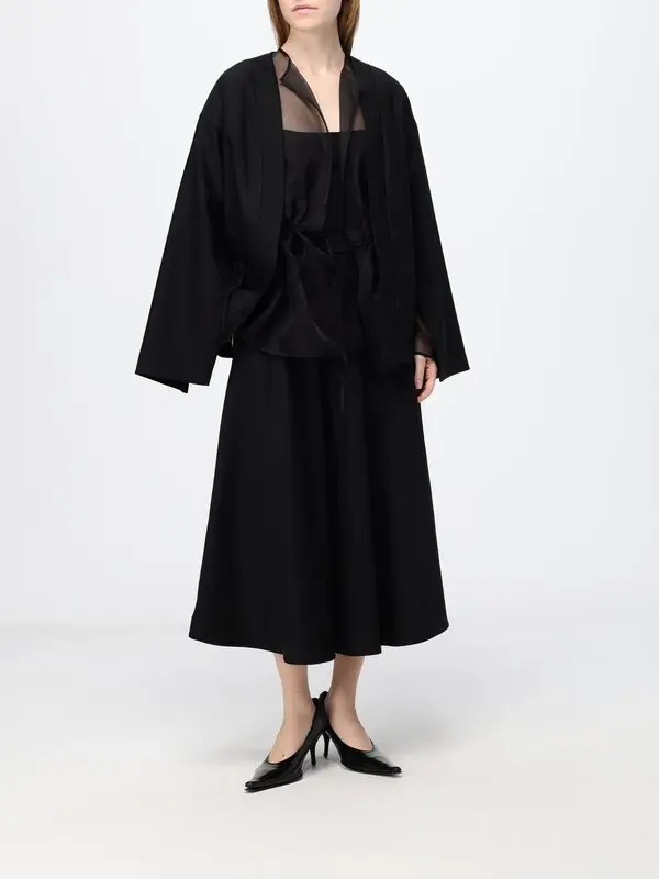 CRIDA MILANO Cristina High-waisted Wool Midi Flare Skirt With Pockets