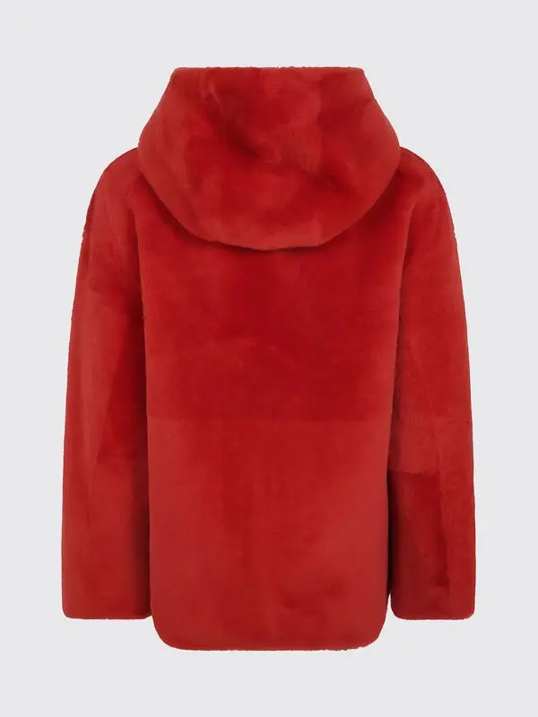 YVES SALOMON Cropped Lambskin Jacket With Hood And Zip - Brown