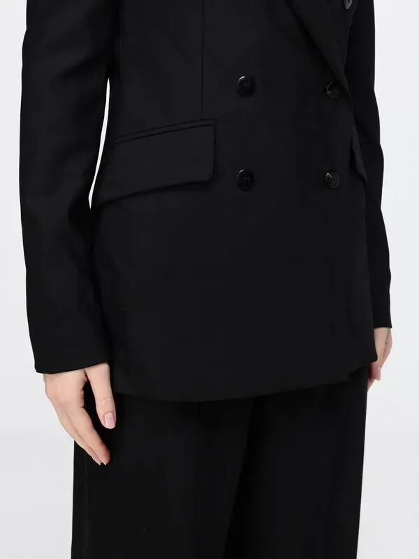 CRIDA MILANO Slim Fit Double-breasted Wool Blazer With Peak Lapels