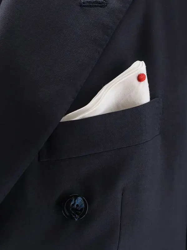 Kiton Double-breasted Pure Wool Suit With Peak Lapels And Tailored Trousers