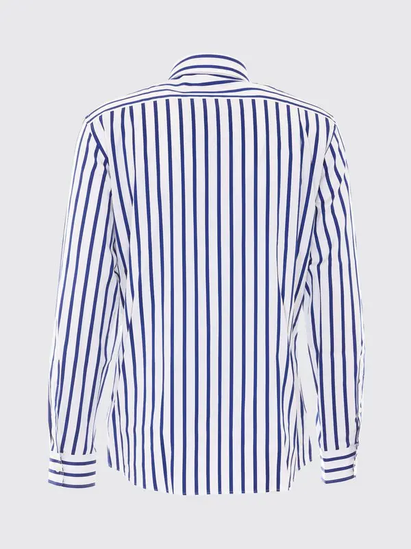 VIVIENNE WESTWOOD Slim Fit Striped Stretch-cotton Shirt With Orb Logo