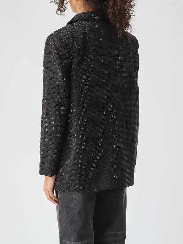 TWENTY FOURHAITCH Single-breasted Blazer With Crystals And Shawl Collar