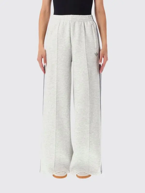 ADIDAS ORIGINALS High-waisted Wide Leg Track Trousers In A Cotton Blend