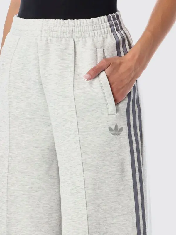 ADIDAS ORIGINALS High-waisted Wide Leg Track Trousers In A Cotton Blend