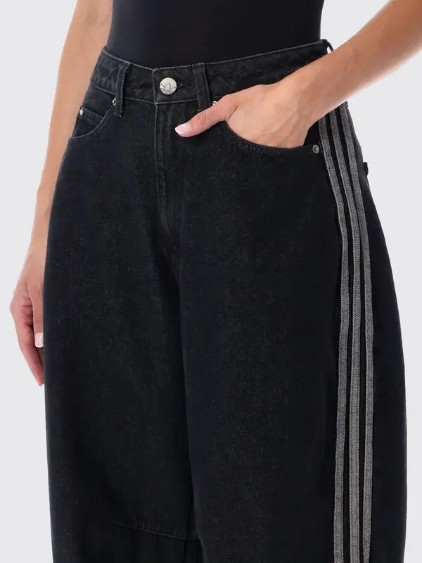 ADIDAS ORIGINALS Low-rise Relaxed Fit Wide-leg Jeans In Denim