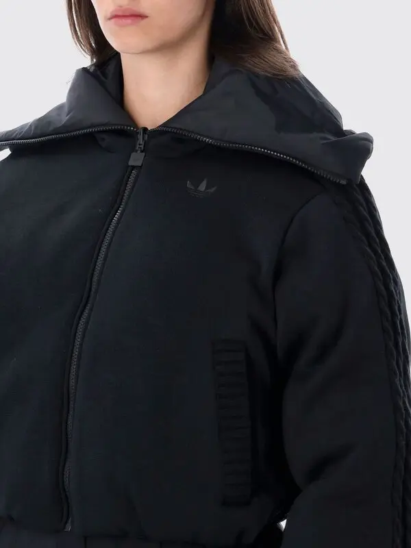 ADIDAS ORIGINALS Cropped Puffer Jacket With Sailor Collar In Recycled Polyester
