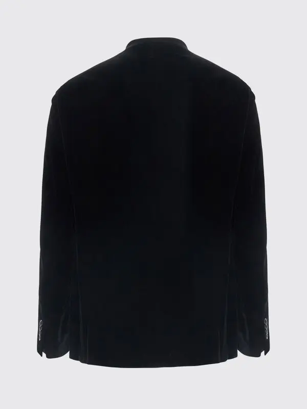 Giorgio Armani Double-breasted Velvet Blazer With Classic Lapels