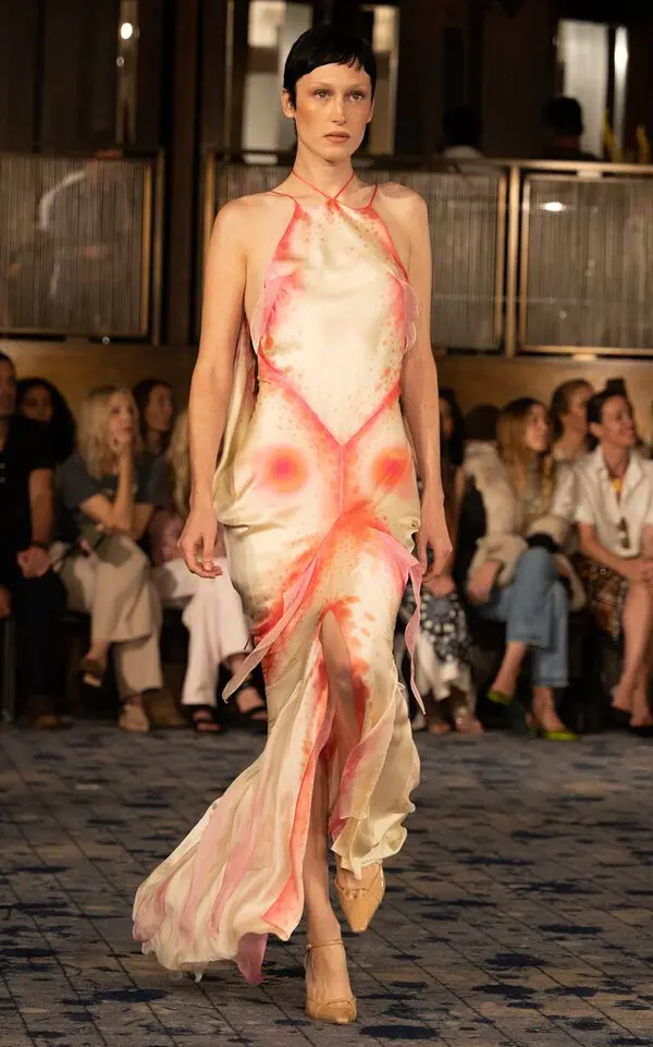CONNER IVES Tilapia Fish Satin Gown