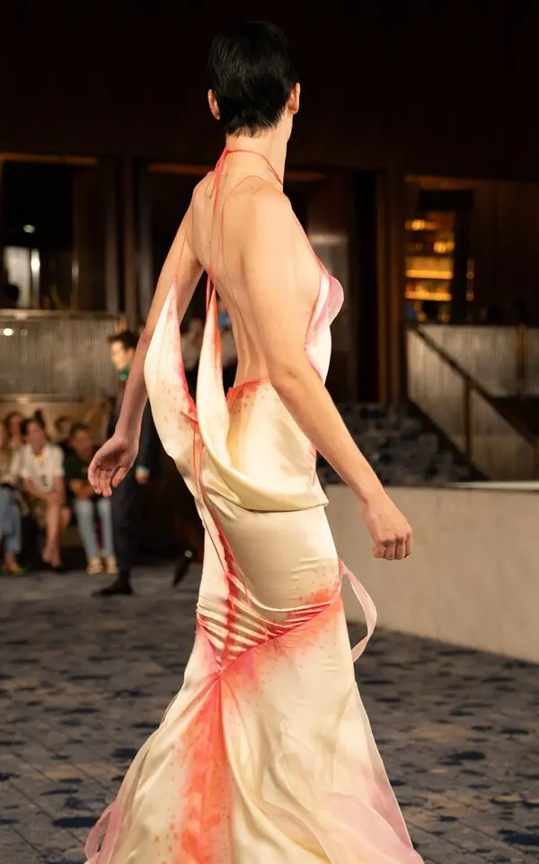 CONNER IVES Tilapia Fish Satin Gown