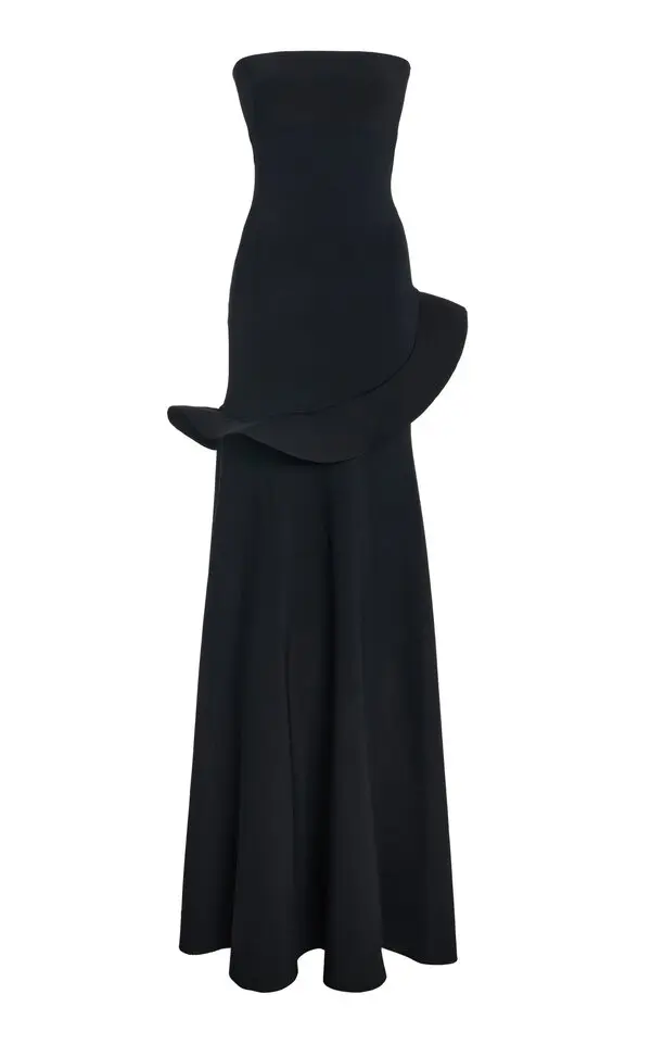DIOTIMA Flounce Crepe Knit Gown