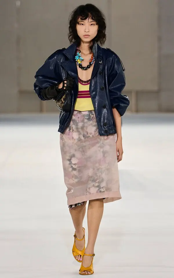 Dries Van Noten Sarona Printed Midi Skirt