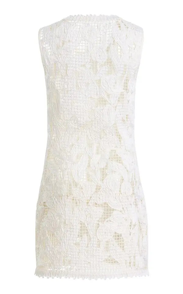 Oscar De La Renta A-line Birdsnest Mini Dress