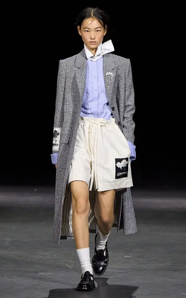 Erdem Detachable-collar Crinkled Cotton-blend Shirt