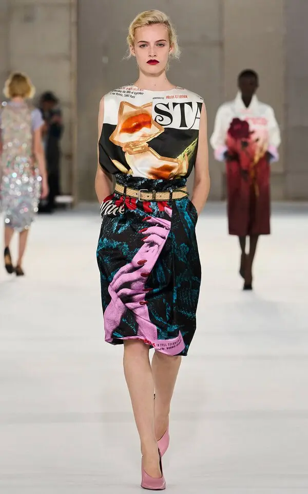 Dries Van Noten Slash Printed Cotton-blend Midi Skirt