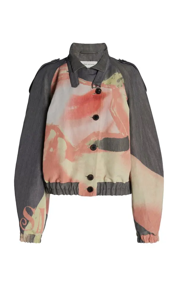 Dries Van Noten Viri Trench-detailed Linen-blend Jacket