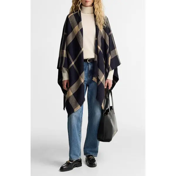 Barbour Isabelle Tartan Serape - Midnight Tartan