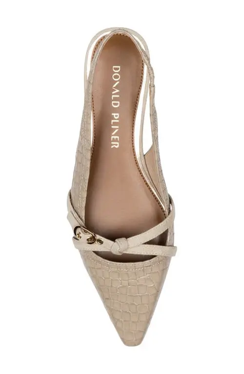 DONALD PLINER Darcelle Pointed Toe Slingback Flat - Praline