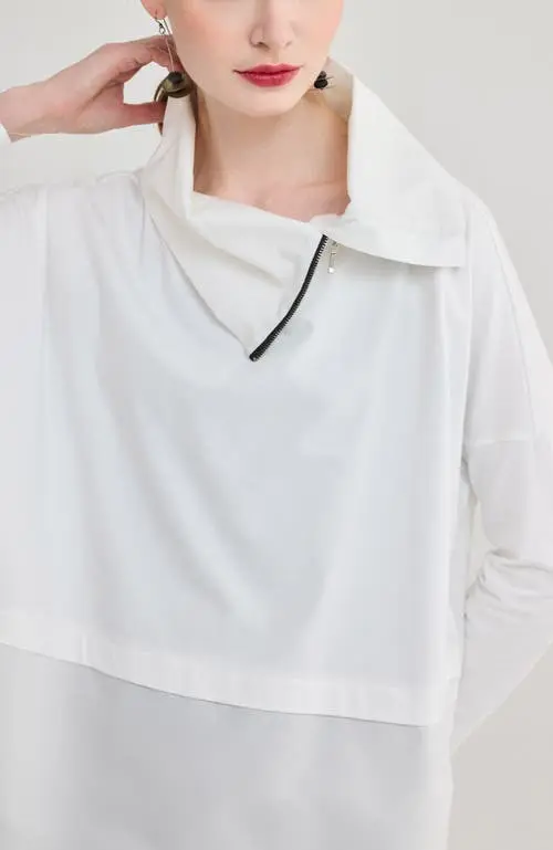 LUUKAA Quinn Panelled Tunic Top - Ecru