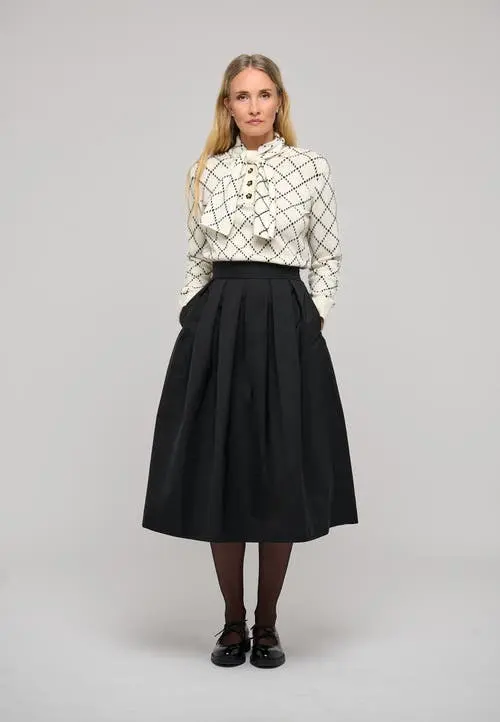 DEA KUDIBAL Krystledea Merino Agryle Tie Neck Jumper