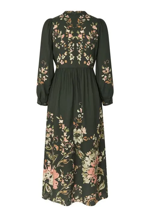 DEA KUDIBAL Andreadea Keyhole Neck Floral Maxi Dress