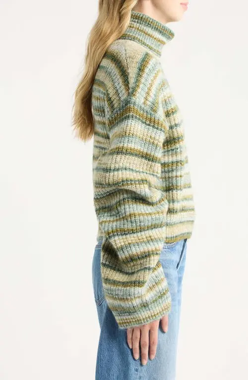 24COLOURS Stripe Turtleneck Sweater