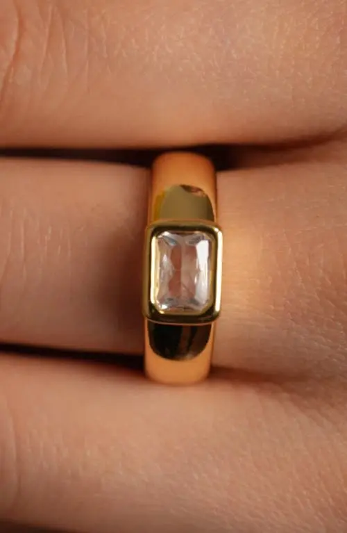 Argento Vivo Madeline Bezel Cubic Zirconia Ring