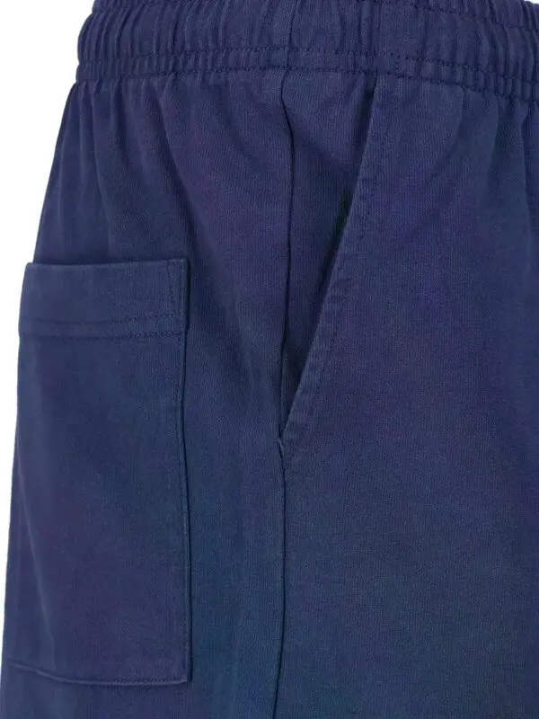 Sporty & Rich Lucy Serif Logo-print Cotton Shorts