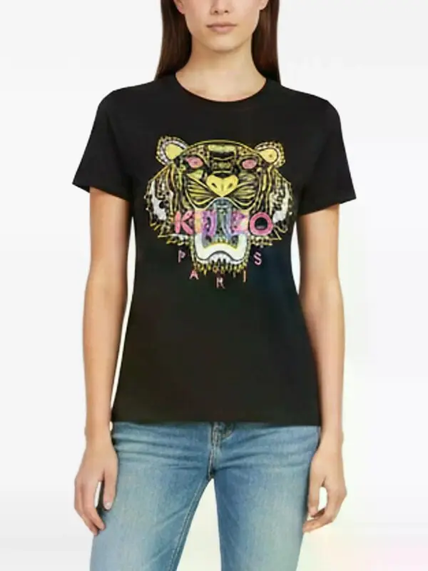 Kenzo Tiger-embroidered T-shirt