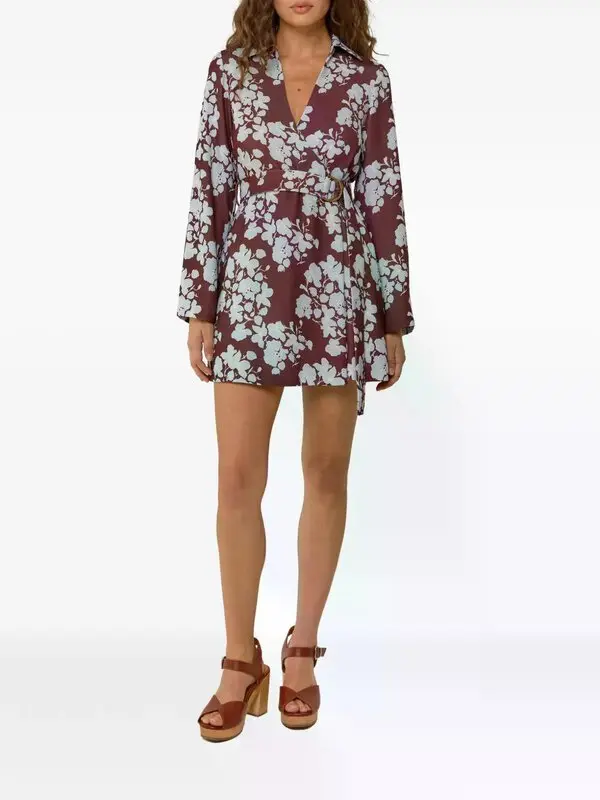 PALM. NOOSA Quieta Floral-print Wrap Mini Dress