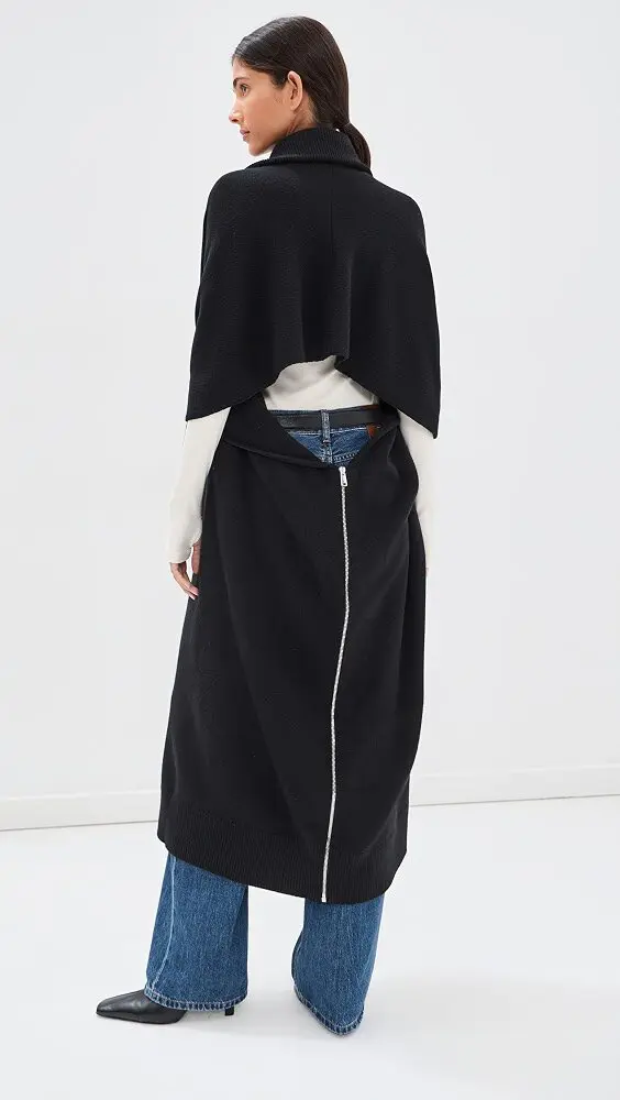 Coperni Knit Scarf Zip Up Cardigan