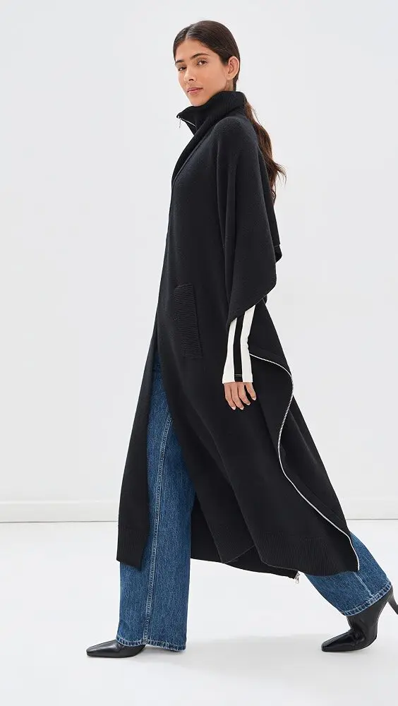 Coperni Knit Scarf Zip Up Cardigan