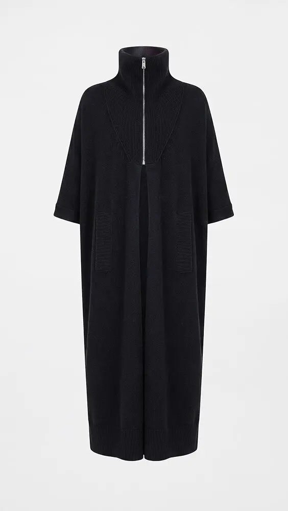 Coperni Knit Scarf Zip Up Cardigan
